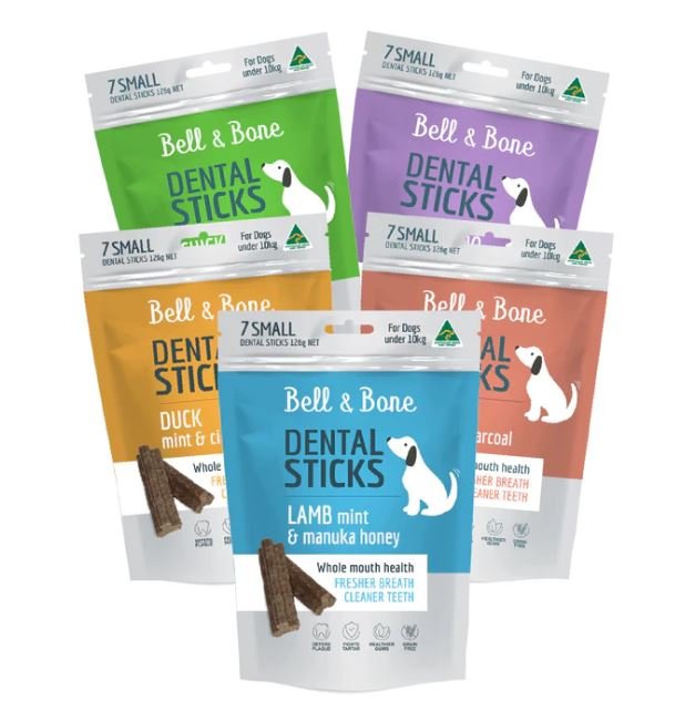 Bell & Bone Dental Stick Bundle – 5 Pack – Aussie Paws Nutrition